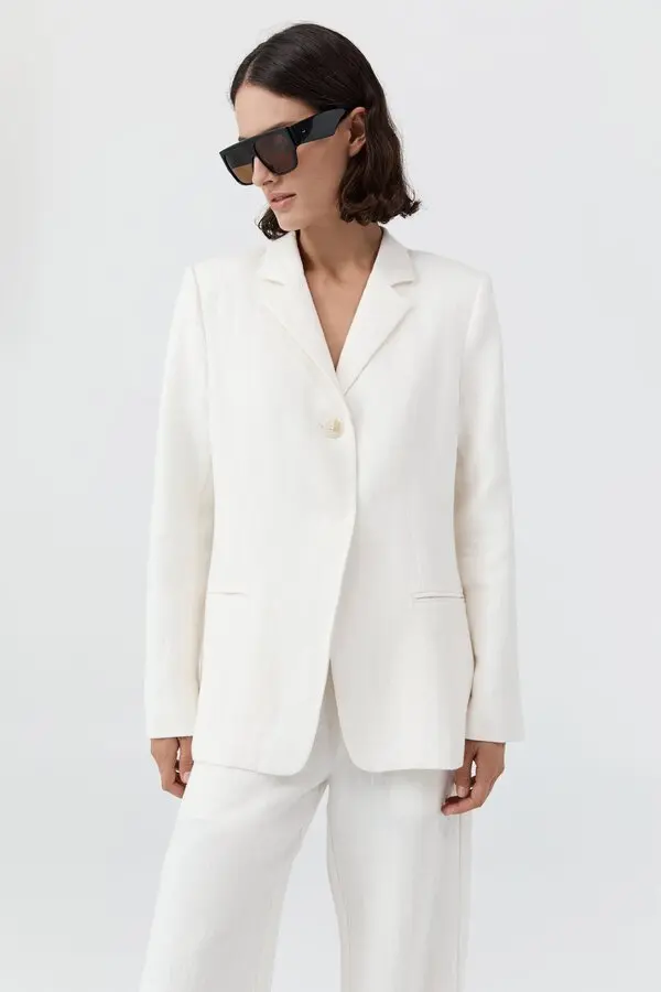 ST AGNI 90s Linen Blazer