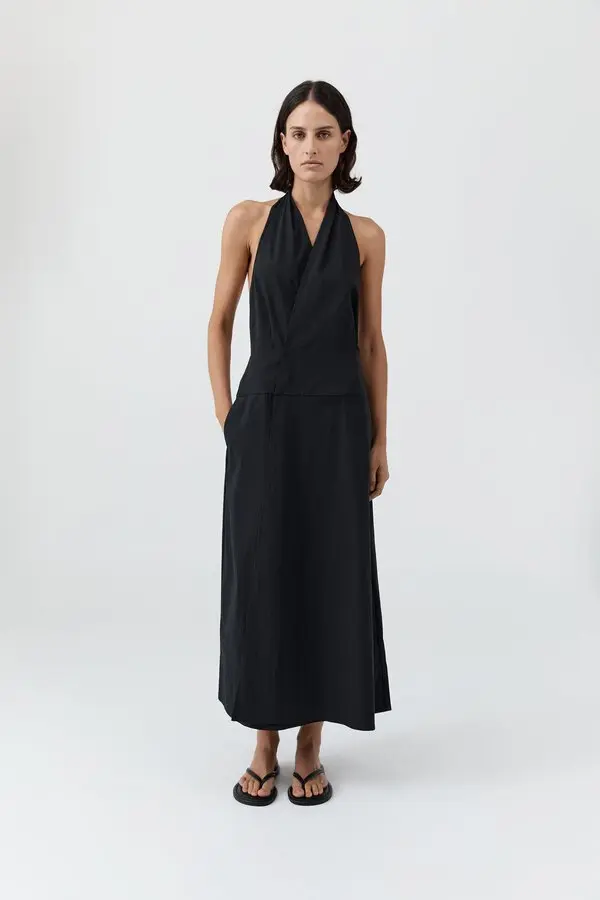 ST AGNI Halter Wrap Dress