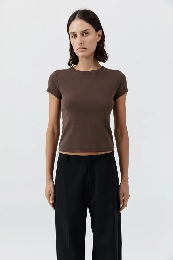 ST. AGNI Organic Cotton Baby Tee - Fudge