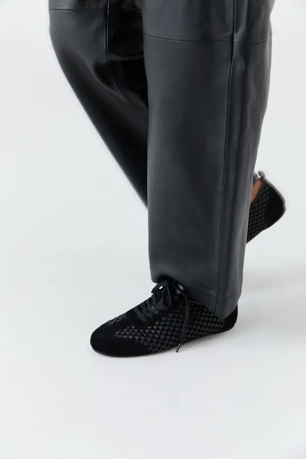ST. AGNI Lattice Weave Ballet Sneaker