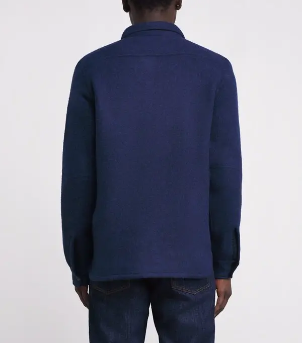 Polo Ralph Lauren Wool-blend Felt Overshirt - Navy