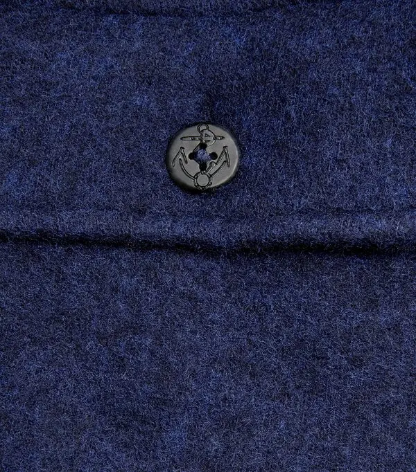 Polo Ralph Lauren Wool-blend Felt Overshirt - Navy