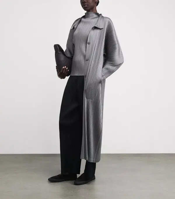 Issey Miyake Skyline A-line Coat - Grey
