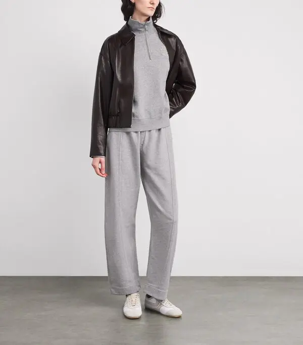 GANNI Organic Cotton Half-zip Sweatshirt - Grey
