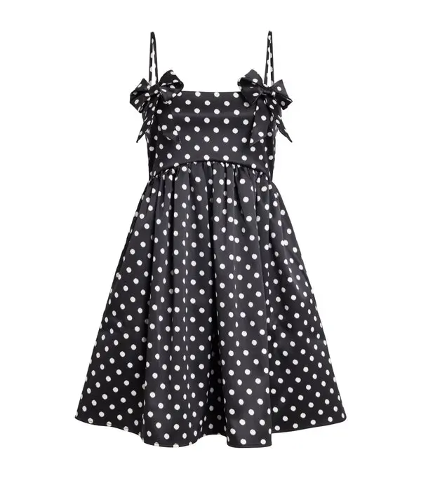 GANNI Satin Polka-dot Mini Dress