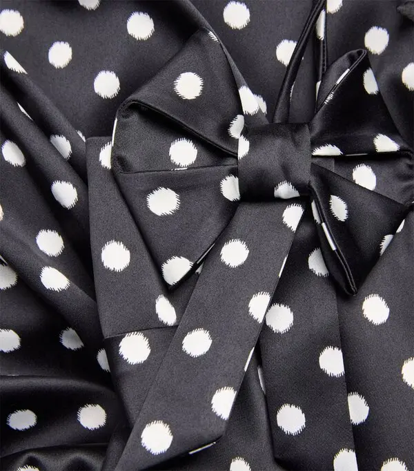 GANNI Satin Polka-dot Mini Dress