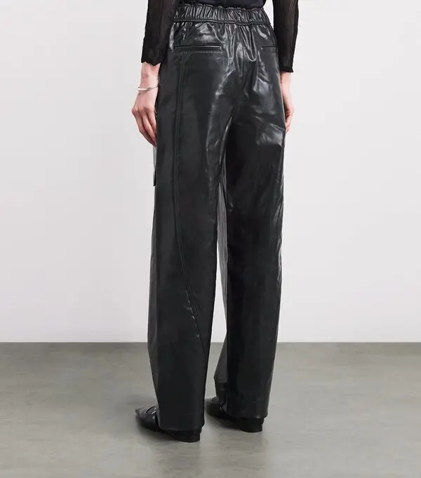 GANNI Recycled Leather-blend Cargo Trousers