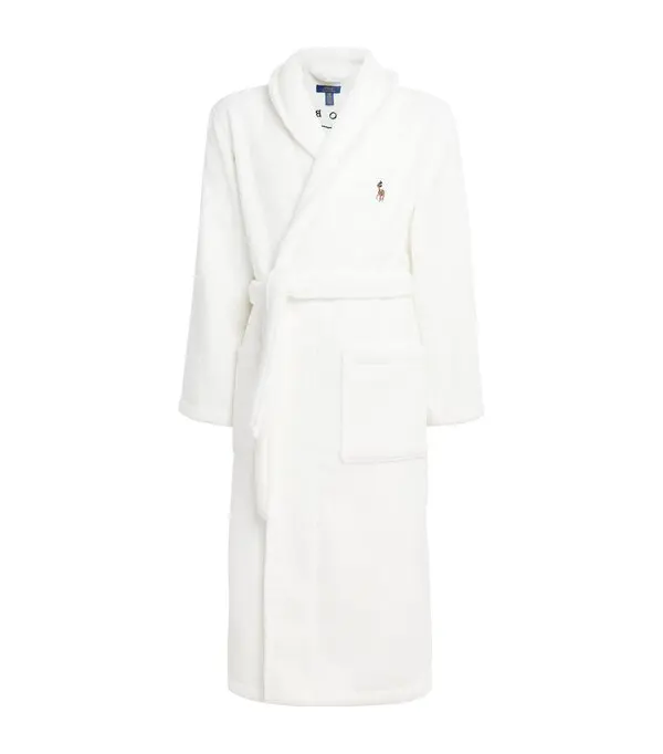 Polo Ralph Lauren Cotton Terry Polo Bear Robe - White