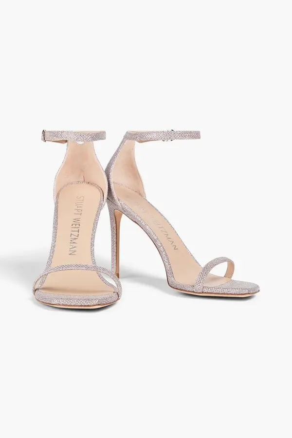 STUART WEITZMAN Metallic Woven Sandals