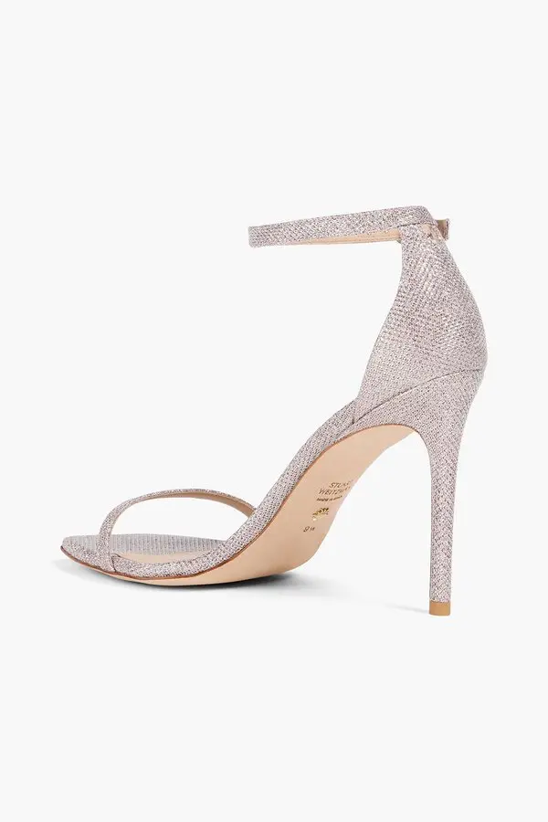 STUART WEITZMAN Metallic Woven Sandals