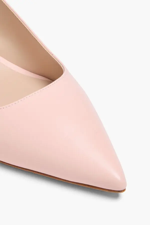 STUART WEITZMAN Leigh 50 Leather Slingback Pumps - Pastel Pink