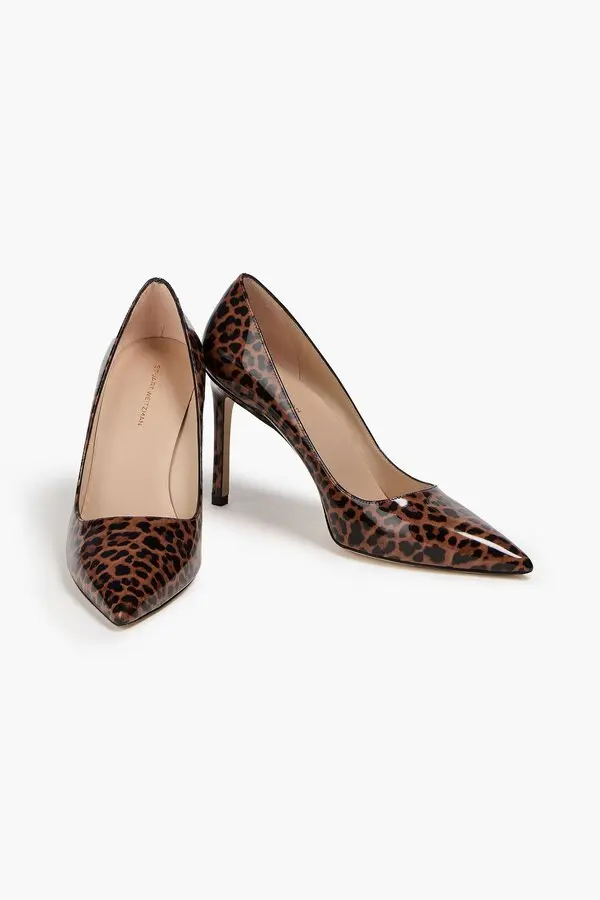 STUART WEITZMAN Leigh 95 Leopard-print Pumps