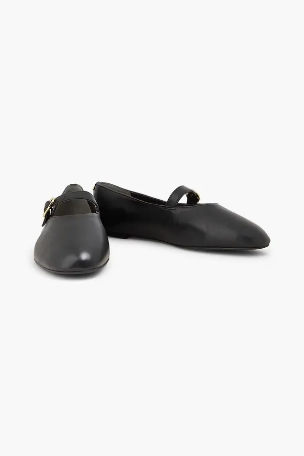 STUART WEITZMAN Kyra Leather Mary Jane Flats