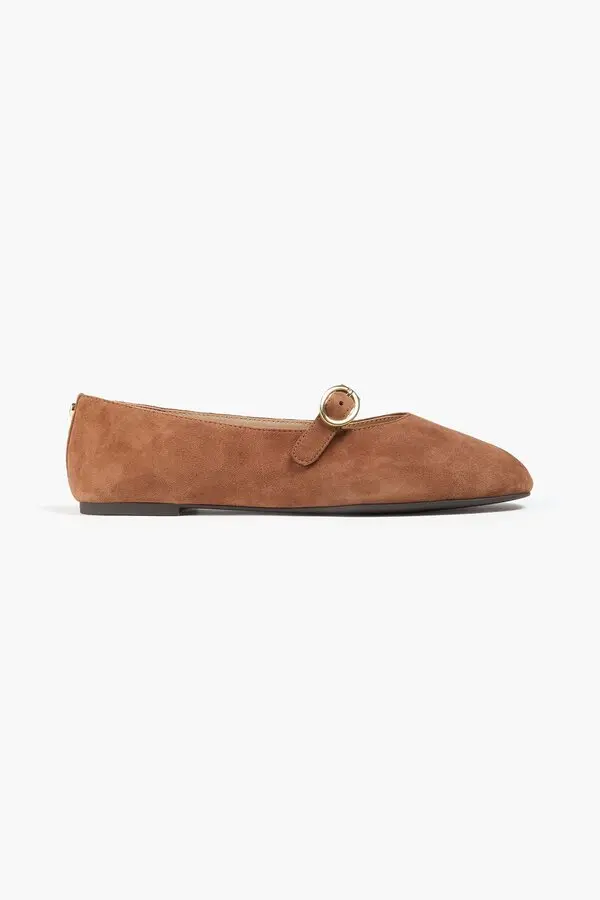 STUART WEITZMAN Kyra Suede Mary Jane Flats