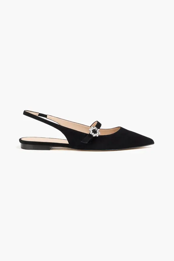 STUART WEITZMAN Aura Suede Mary Jane Slingback Flats