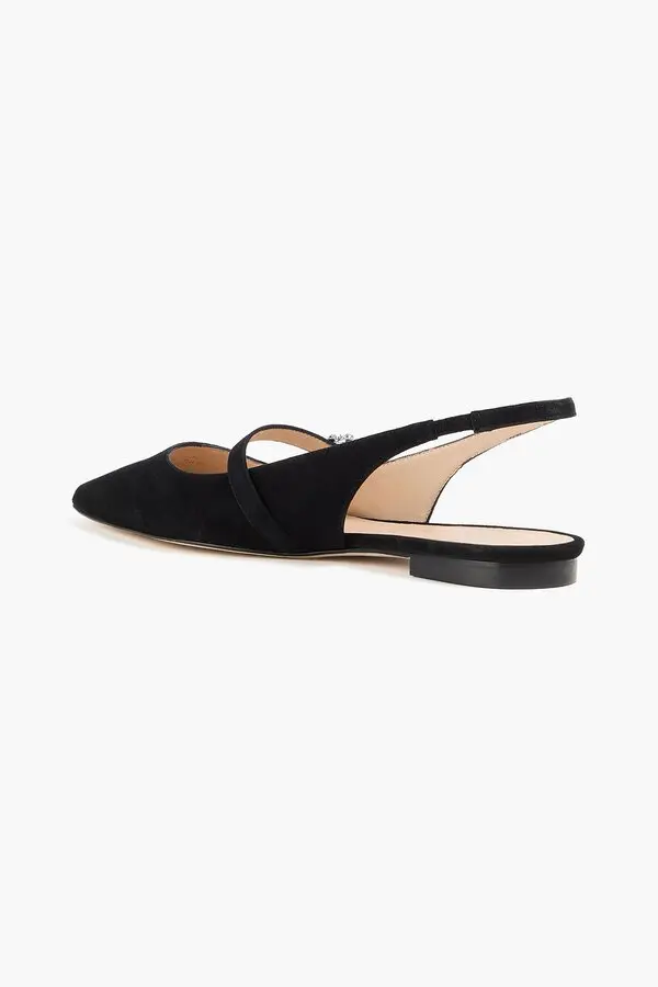 STUART WEITZMAN Aura Suede Mary Jane Slingback Flats