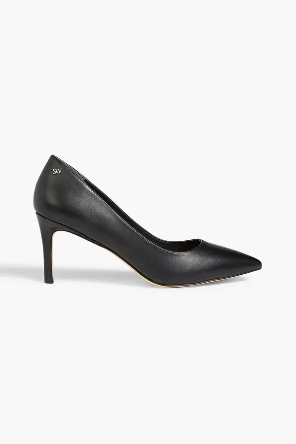 STUART WEITZMAN Leigh 75 Leather Pumps - Black