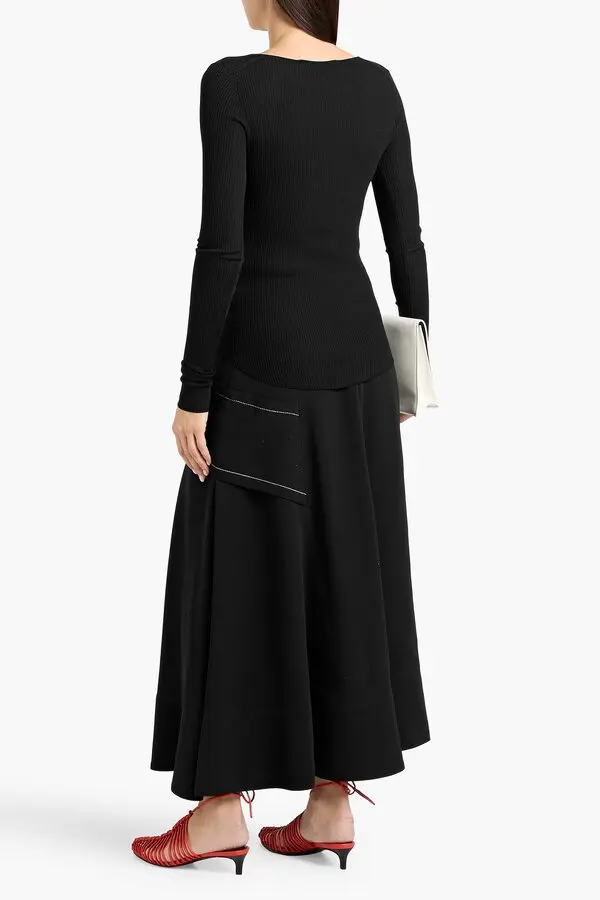 Proenza Schouler Boyd Ribbed-knit Sweater - Black
