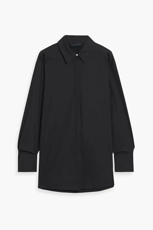 Proenza Schouler Addy Cotton-blend Poplin Shirt - Black