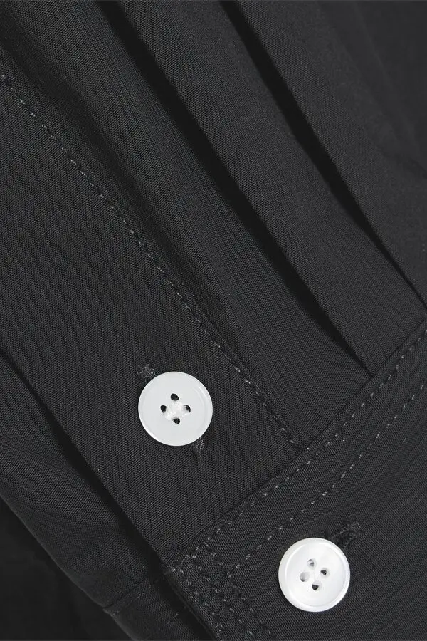 Proenza Schouler Addy Cotton-blend Poplin Shirt - Black