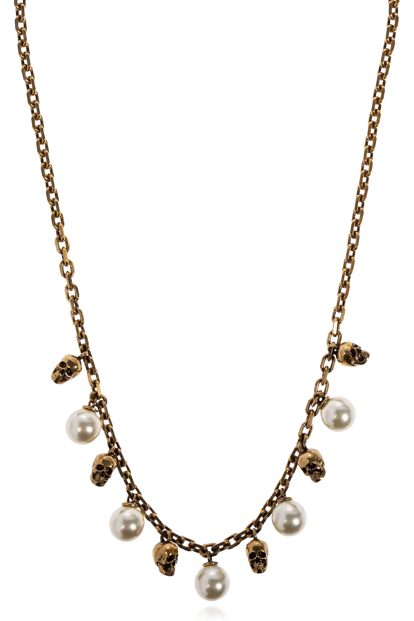 Alexander McQueen Brass Pendant Necklace - Gold