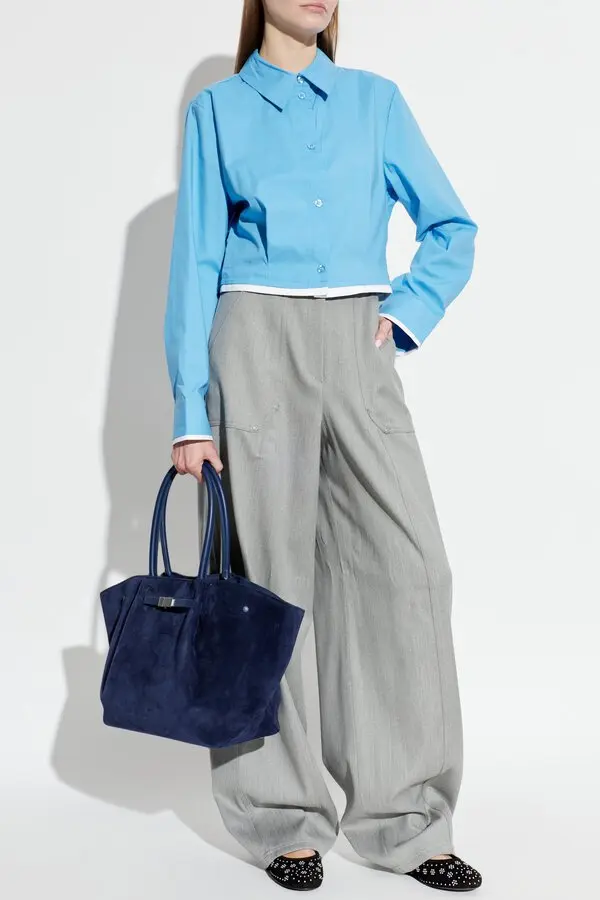Coperni Suede Ballet Flats With Appliqués