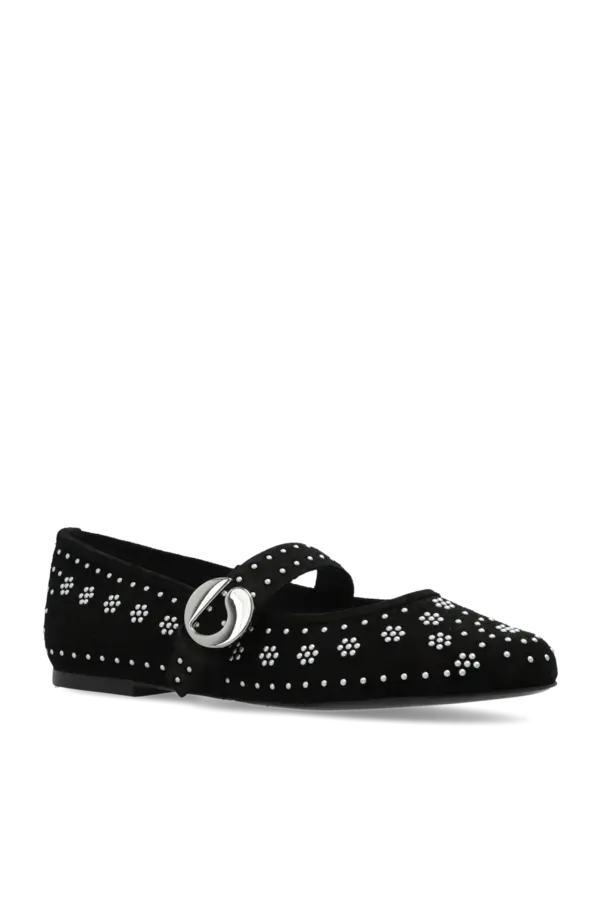 Coperni Suede Ballet Flats With Appliqués