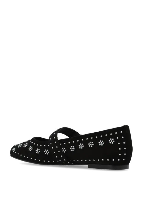 Coperni Suede Ballet Flats With Appliqués