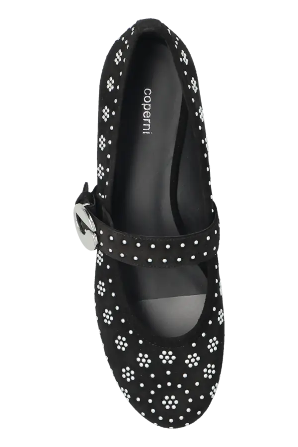 Coperni Suede Ballet Flats With Appliqués