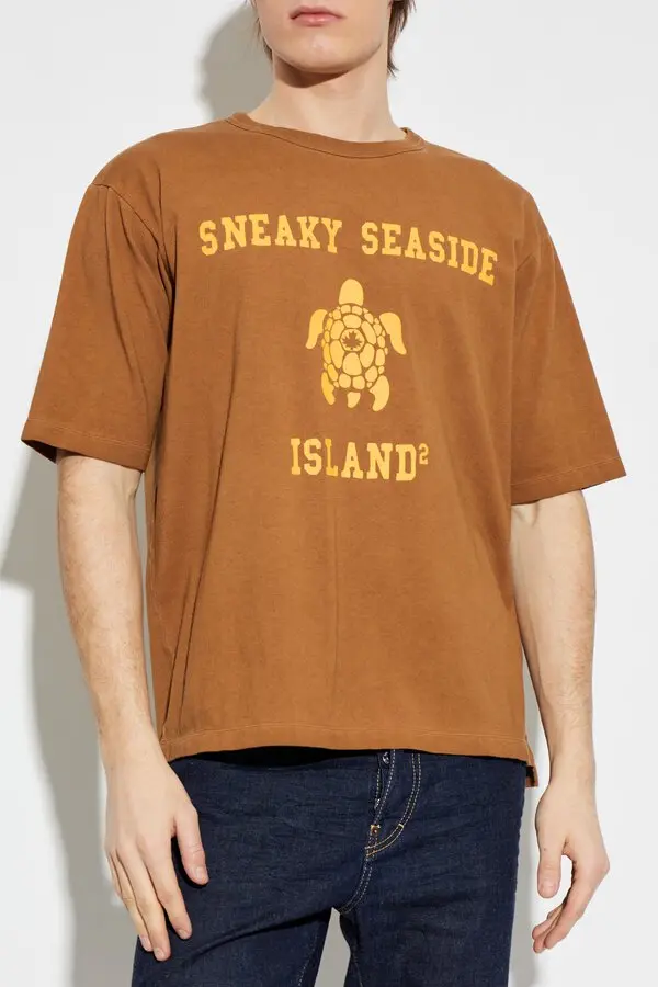 Dsquared2 T-shirt With Print - Brown