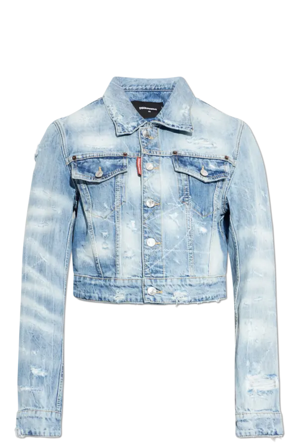 Dsquared2 Vintage-effect Denim Jacket - Blue
