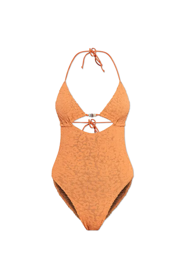 Bond Eye Beaded One-piece Swimsuit - Orange