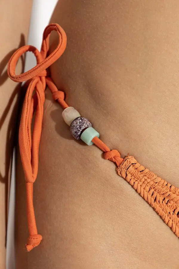 Bond Eye Beaded Bikini Bottom - Orange