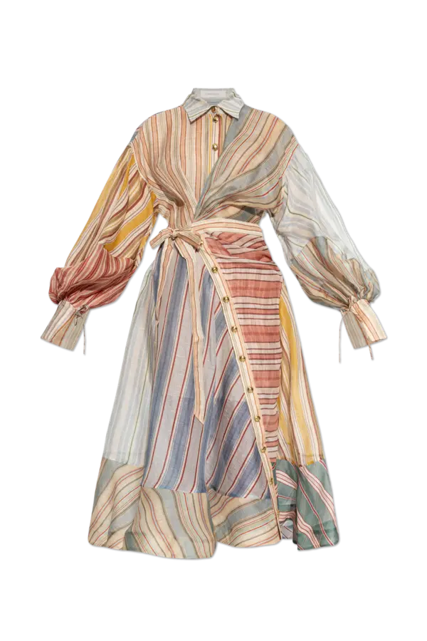 Zimmermann Striped Linen Shirt Dress - Multicolour