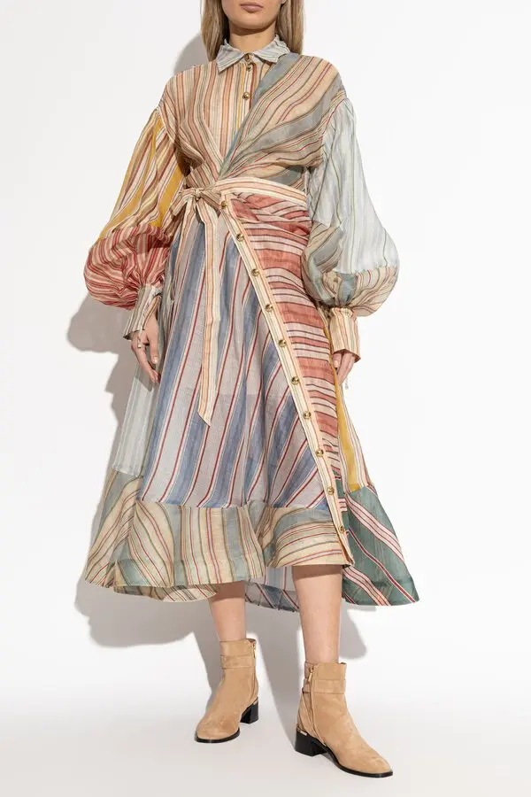 Zimmermann Striped Linen Shirt Dress
