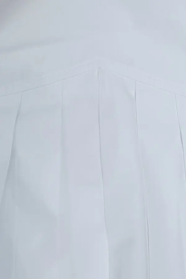 JIL SANDER Sleeveless Pleated Top - White