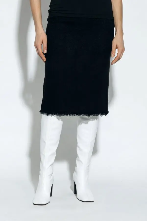 JIL SANDER Below-the-knee Skirt With Raw-cut Hem