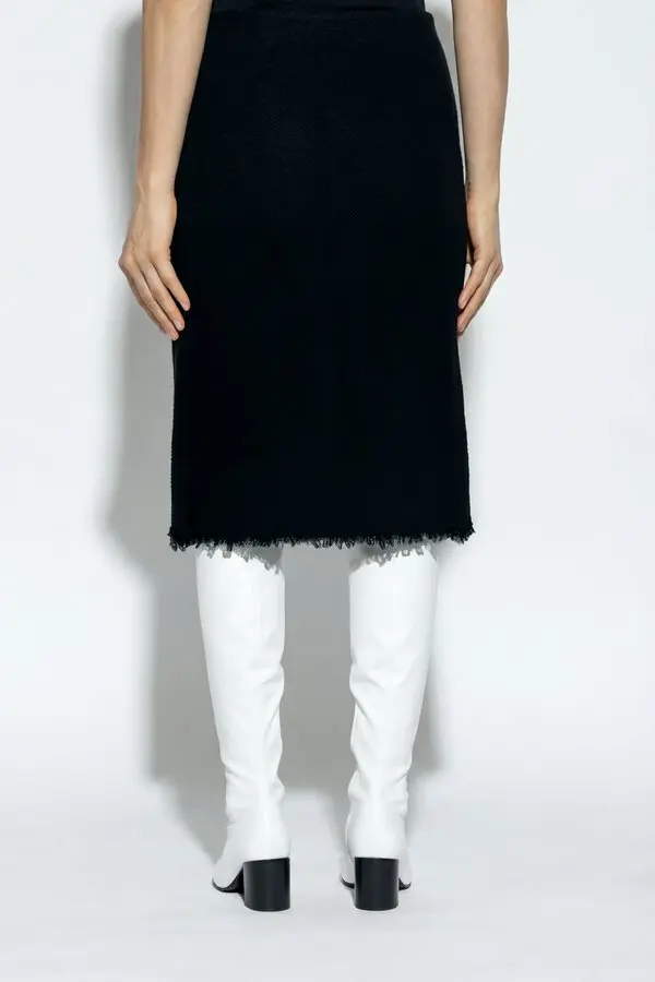 JIL SANDER Below-the-knee Skirt With Raw-cut Hem
