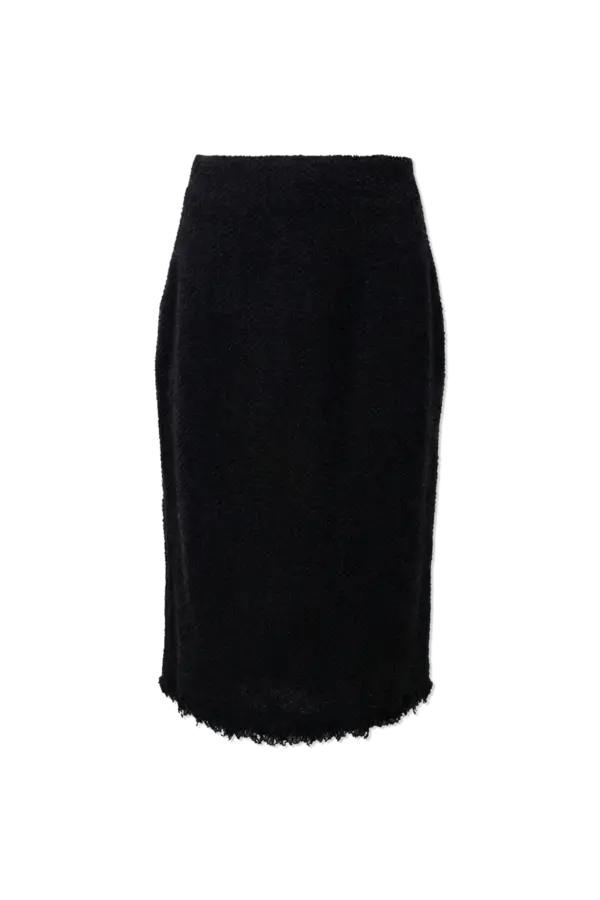 JIL SANDER Skirt With Raw-cut Hem - Black