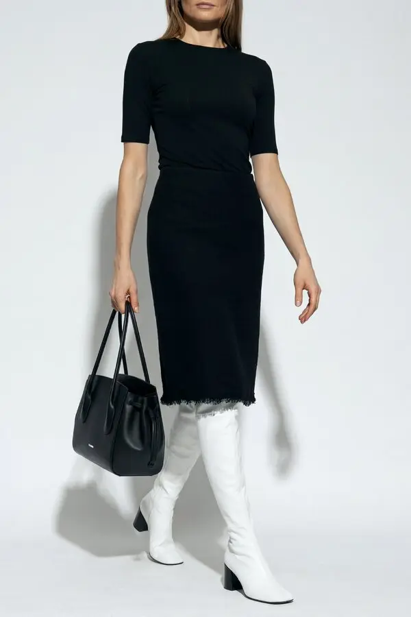 JIL SANDER Skirt With Raw-cut Hem