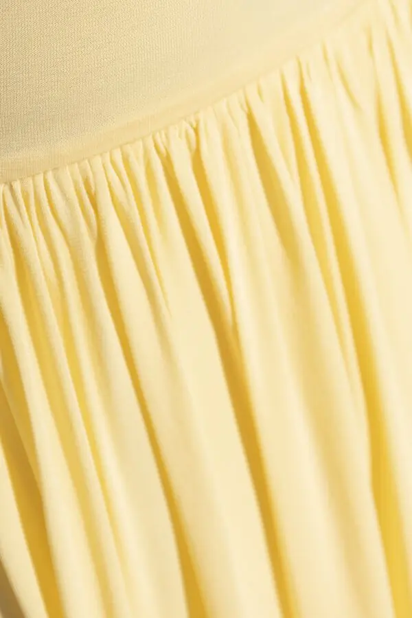 Alaïa Draped Midi Dress - Yellow