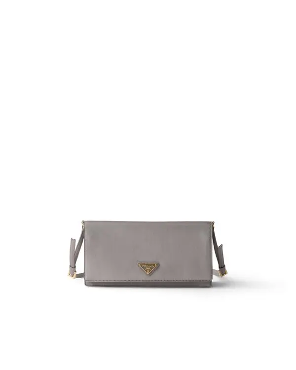 Prada Satin Mini Shoulder Bag - Grey