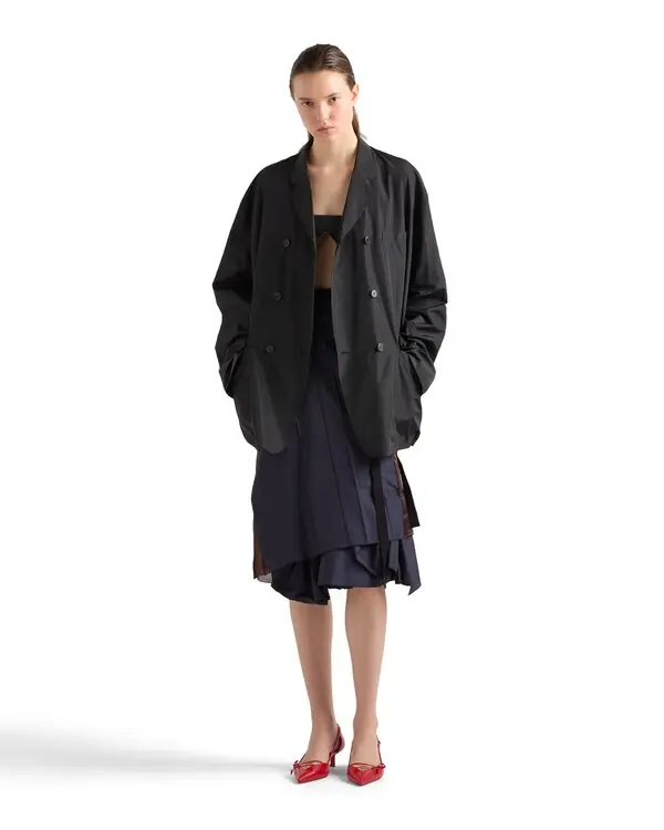 Prada Technical Taffeta Double-breasted Jacket