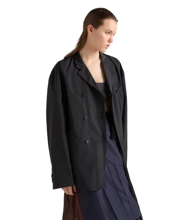 Prada Technical Taffeta Double-breasted Jacket