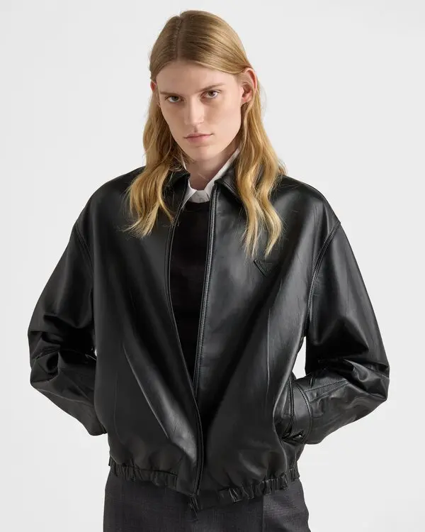 Prada Nappa Leather Jacket - Black