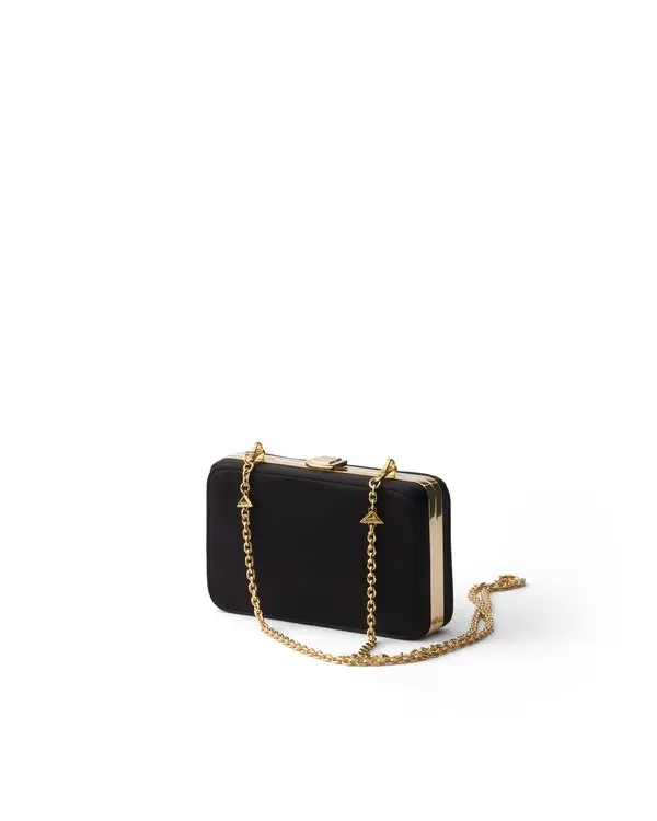 Prada Satin Mini-clutch With Chain Strap