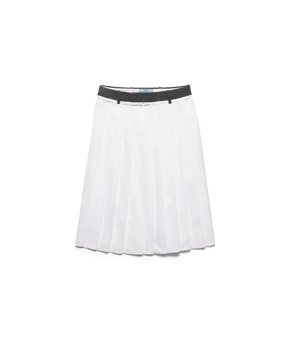 Prada Pleated Poplin Skirt