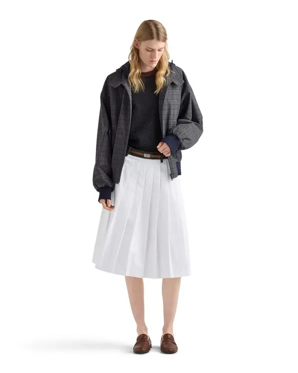 Prada Pleated Poplin Skirt