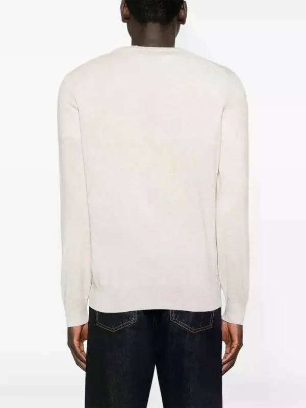 Brunello Cucinelli Crew Neck Long Sleeve Fine Knit Sweater - Neutrals