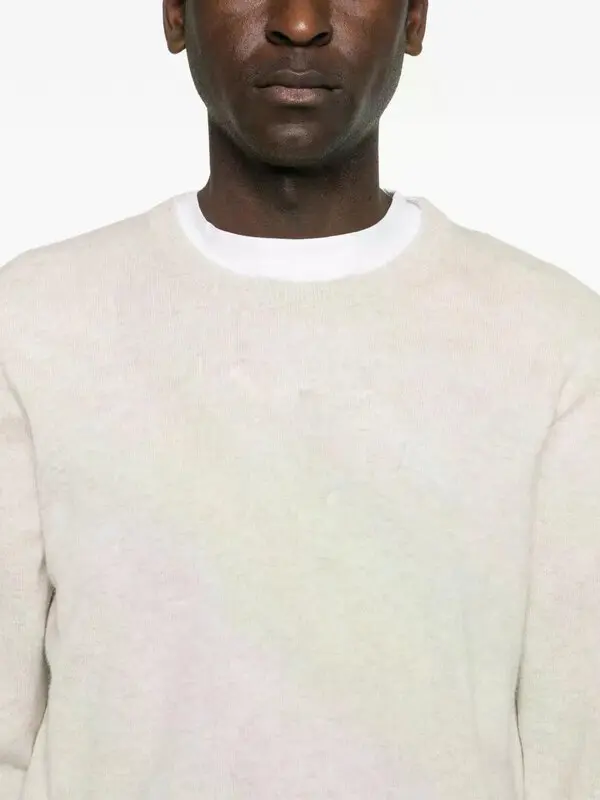 Brunello Cucinelli Crew Neck Long Sleeve Fine Knit Sweater - Neutrals
